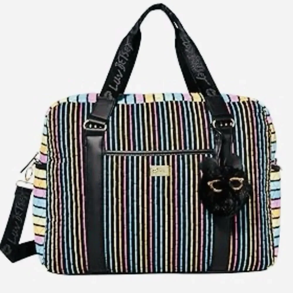 Betsey Johnson | Bags | Luv Betsy Johnson Weekender Tote Duffel Travel ...